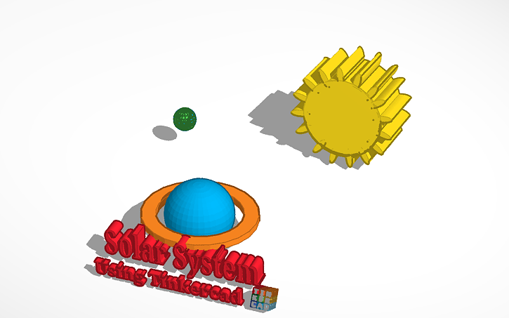 3D design Solar System Using Tinkercad | Tinkercad
