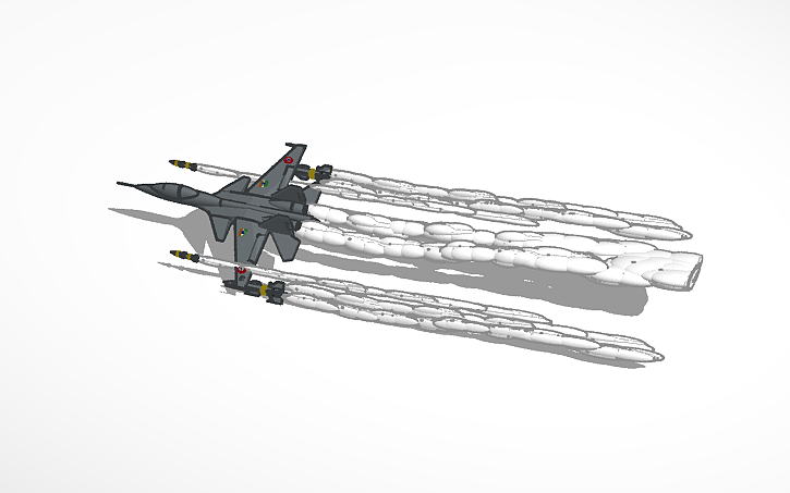 3D design fighter jet model - Tinkercad