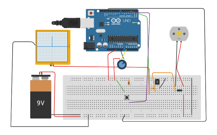Circuit design Motore Sistema di Controllo con Arduino | Tinkercad