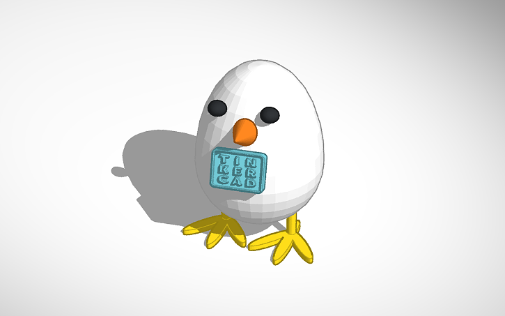 3D design THE TINKERCAD CHICKEN!!!!!!!!!!!! | Tinkercad