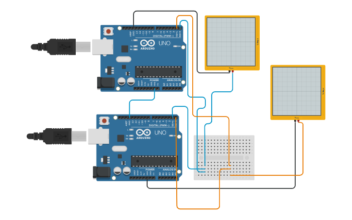 Circuit Design Serial Communication Tinkercad