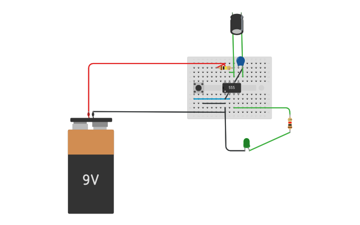 Circuit Design 555 Delay Tinkercad