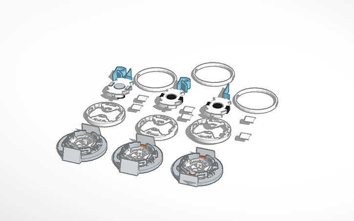 3D design fixed beyblade vortex system - Tinkercad