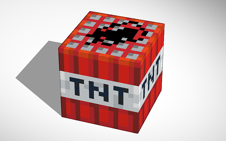 3D design Minecraft TNT - Tinkercad