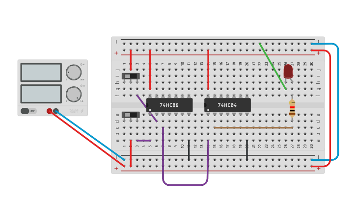 Circuit design XNOR GATE | Tinkercad