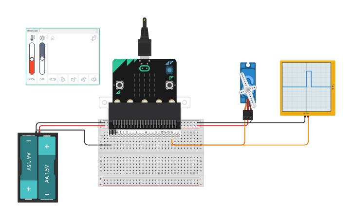 Circuit Design Commande Manuelle Du Servomoteur Tinkercad