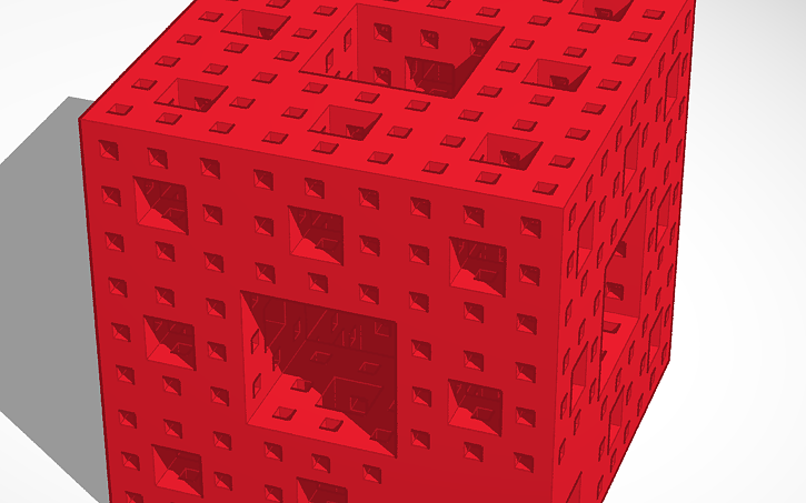 3d Design Fractal Cube Tinkercad