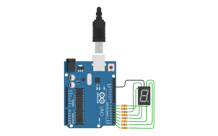 Circuit Design 7seg Tinkercad