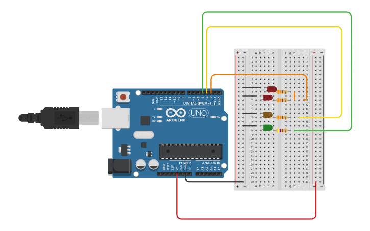 Circuit Design Traffic Light Exercise Tinkercad