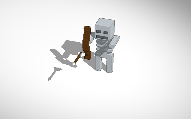 3D design minecraft skeleton - Tinkercad