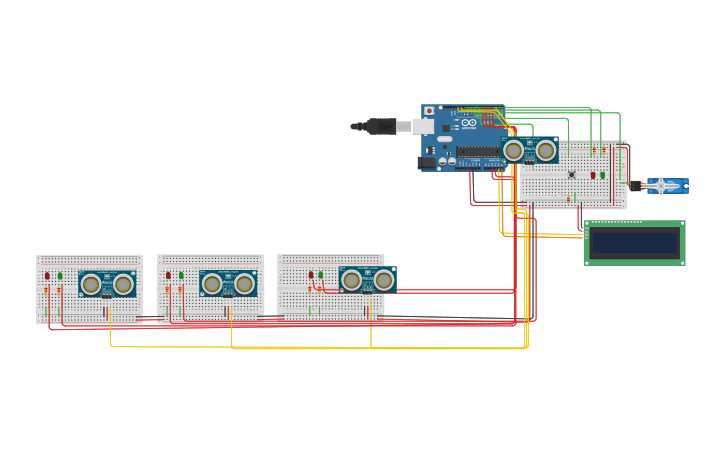 Circuit design parking_prototype_02 - Tinkercad