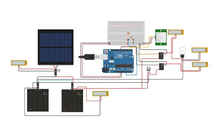 Circuit design Solar Smart Light - Tinkercad