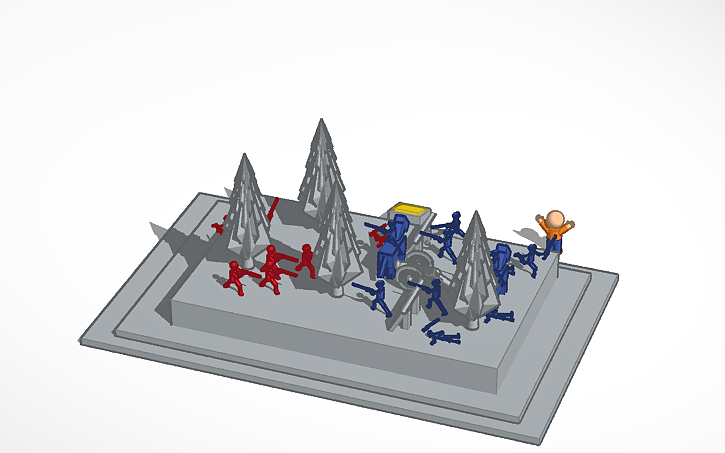 3D design Civil war monument - Tinkercad
