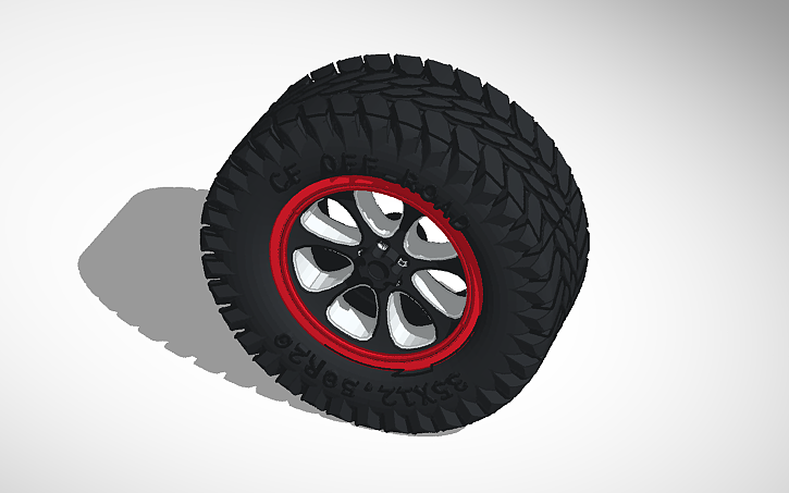 3D design Wheel and Tire - Tinkercad