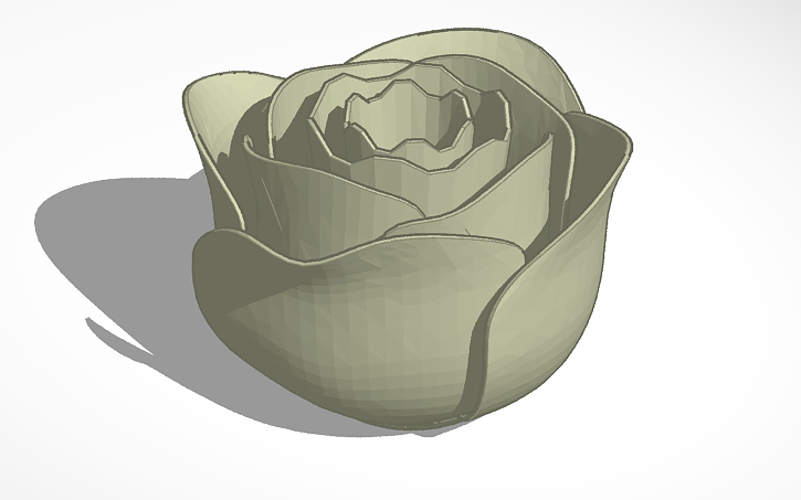 3D design Big rose - Tinkercad