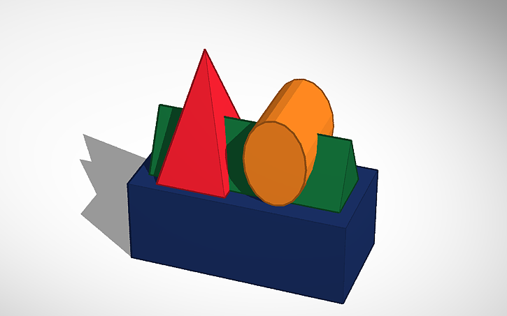 3D design RAPPRESENTAZIONE GEOMETRICA IN TINKERCAD DI UN GRUPPO DI ...