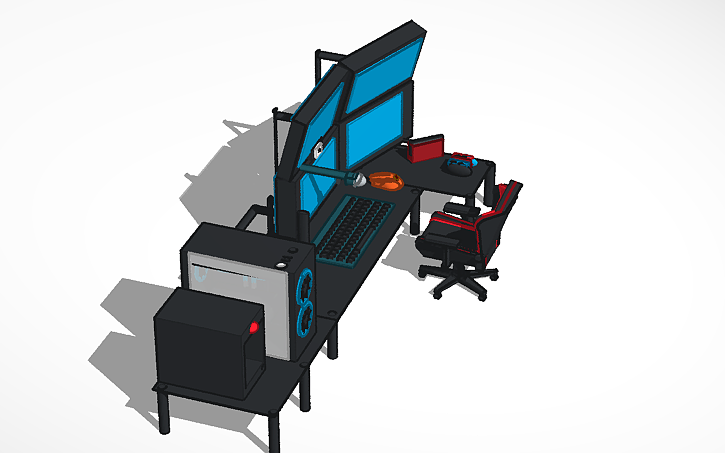 3D design Gaming set with added extras - Tinkercad