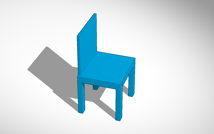 3D design school chair - Tinkercad