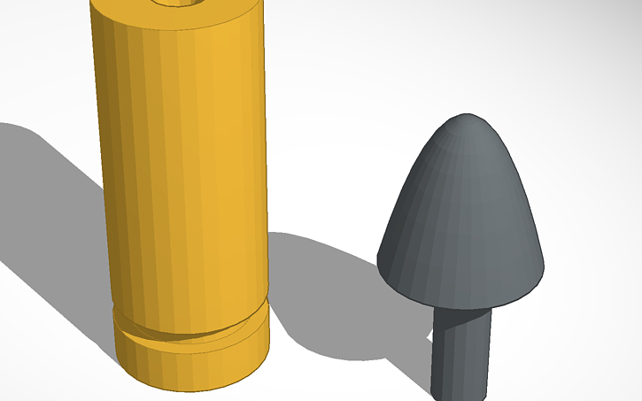 3D design Pistol Bullet | Desktop Toy - Tinkercad