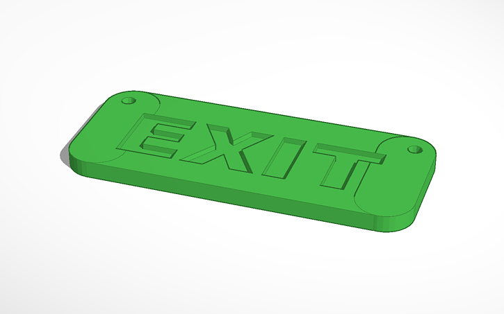 3D design Exit Sign - Tinkercad