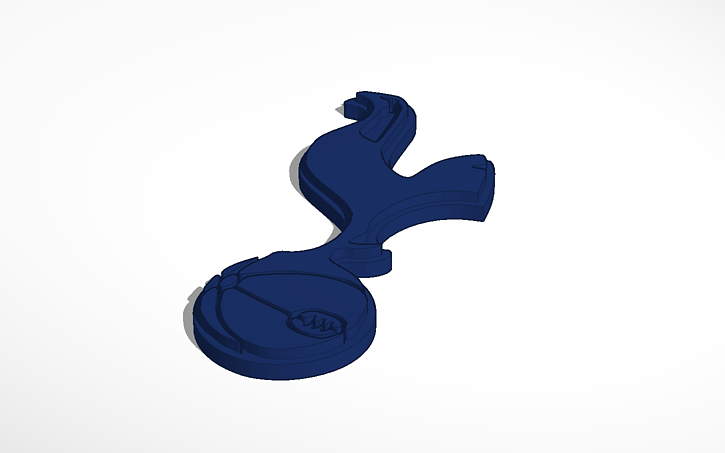 3D design Tottenham Hotspur Keychain - Tinkercad