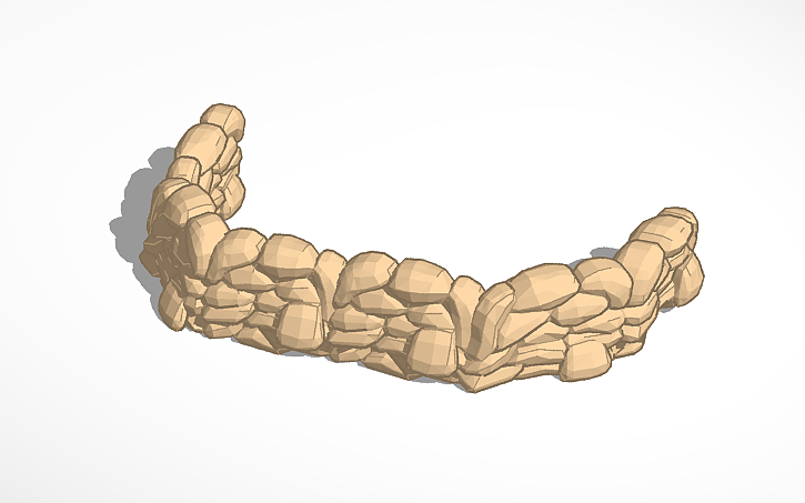 3D design sandbag barricade - Tinkercad