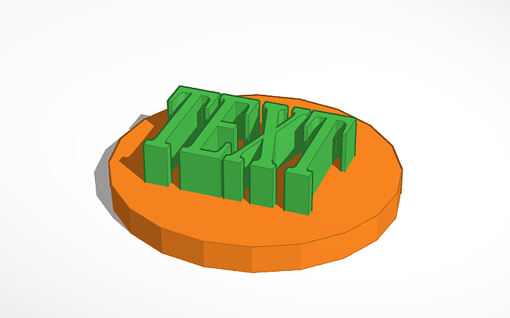3D design Circle text template - Tinkercad