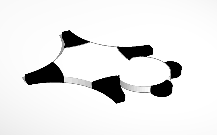 3D design panda rug - Tinkercad