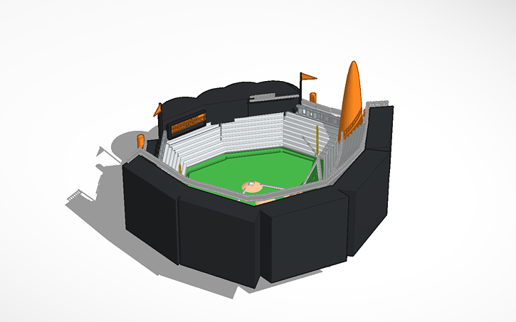 3D design SF Giants New Baseball Stadium - Tinkercad