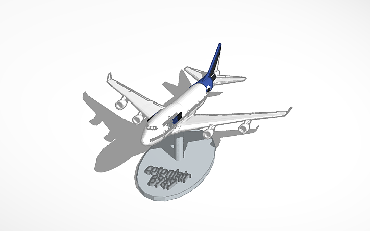 3D design cotoniair airlines B747 - Tinkercad