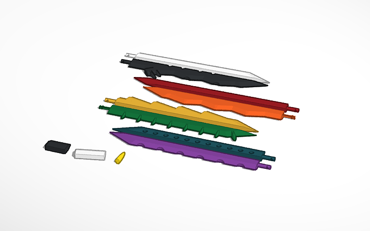 3D design Double Blade #2 (Custom Blade) - Tinkercad