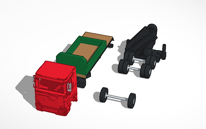 3D design Copy of Crane flat truck 1 - Tinkercad