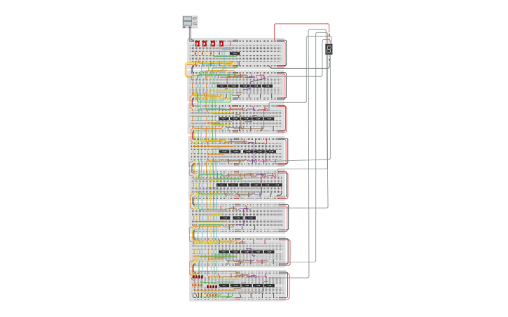 Circuit Design Decodificador Binario A Hexadecimal Tinkercad 