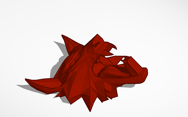 3D design Wolf head - Tinkercad