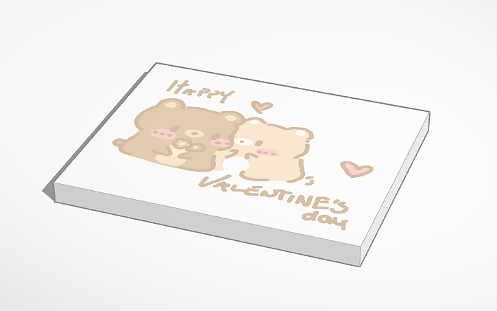 3D design happy valentine’s day !! - Tinkercad