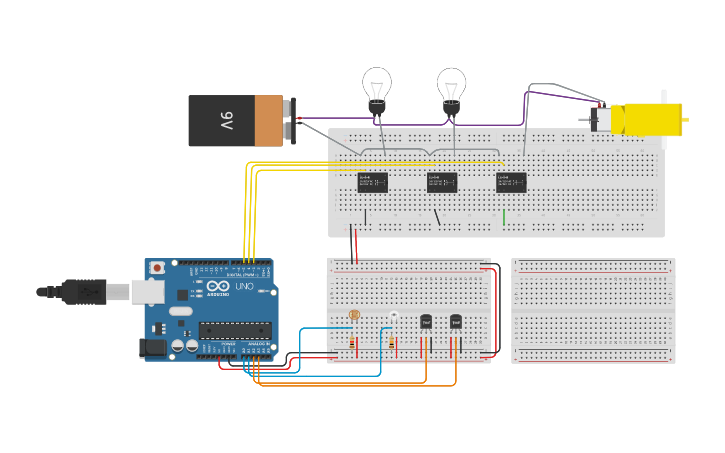 Circuit design Ejem Completo - Integrando sensores | Tinkercad