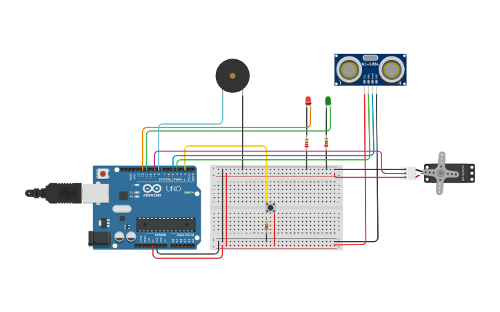 Circuit design Catraca - Tinkercad