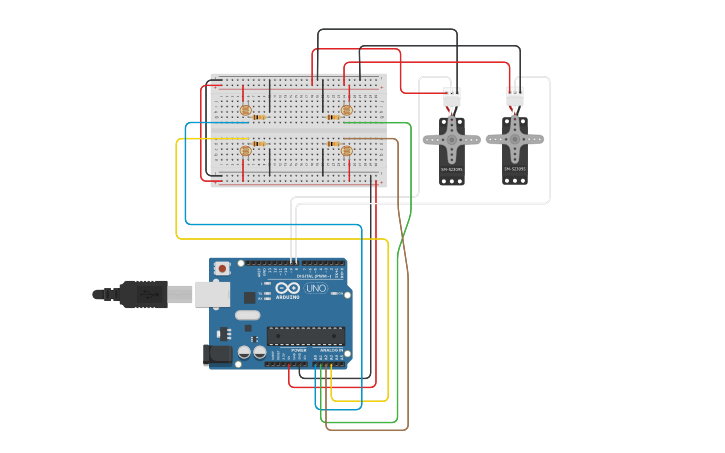 Circuit design Esquema de conexiones y simulación "Siguiendo al SOL ...