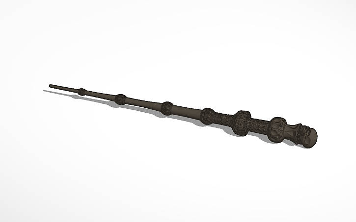 3D design Elder Wand Harry Potter - Tinkercad