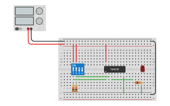 Circuit design OR GATE | Tinkercad