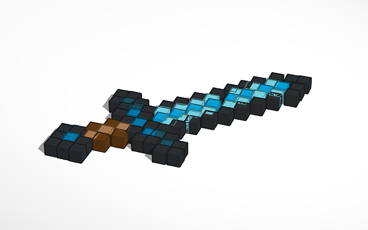 3D design diamond sword - Tinkercad