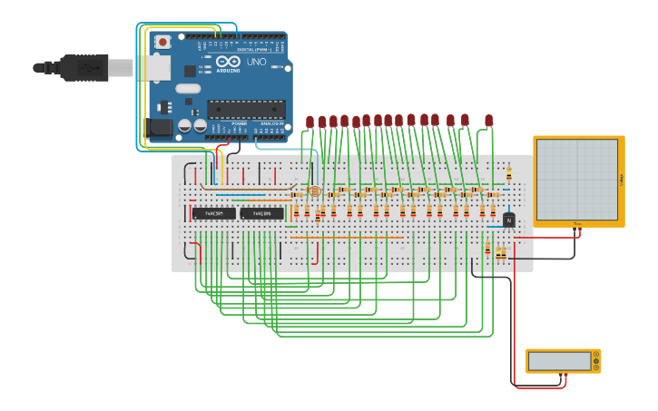 Circuit design Spiking neuron in Arduino - Tinkercad