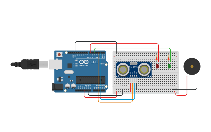 Circuit design Semáforo - Robótica 4° Bimestre - Tinkercad