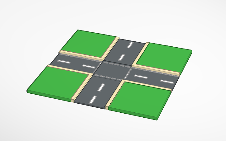 3D design İntersection Road - Tinkercad