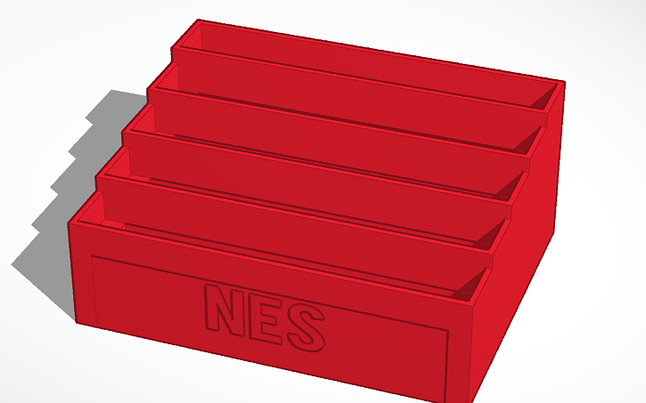 3D design 5 Slot NES games - Tinkercad
