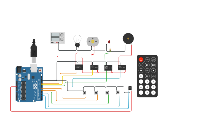Circuit Design Home Automation Using Ir Remote Tinkercad