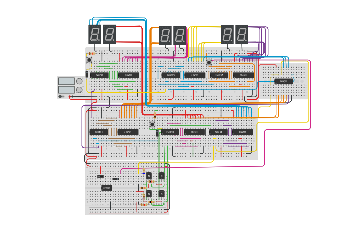 Circuit design 24 HOURS DIGITAL CLOCK - Tinkercad