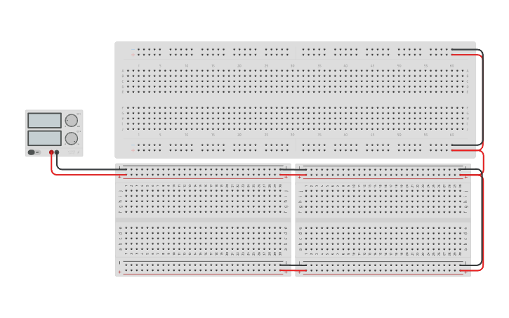 Circuit design Protoboard - Tinkercad