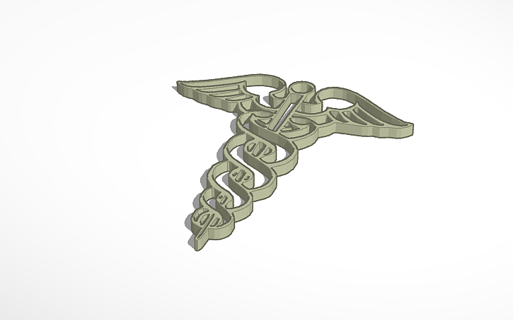 3D design Caduceus - Tinkercad