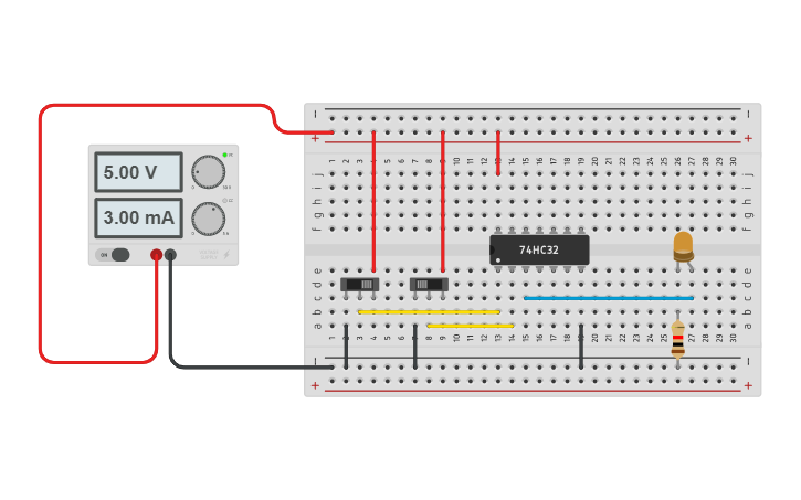 Circuit Design Experiment 1 Or Gate Tinkercad